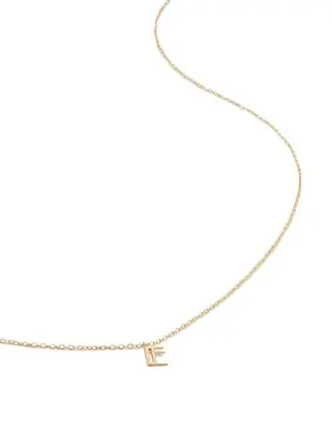 Monica Vinader 14kt Yellow Initial E Necklace - Gold