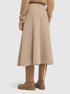 Moncler Wool Blend Midi Skirt