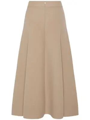 Moncler Wool Blend Midi Skirt