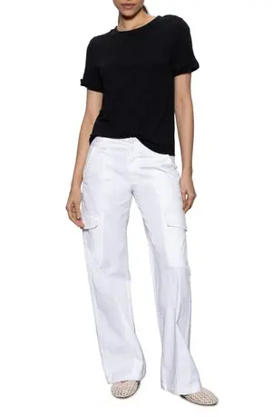 Sanctuary Perfect Roll Sleeve T-shirt - Black