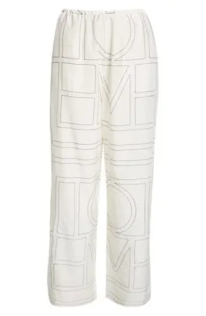 TOTEME Monogram Embroidered Pull-on Pants