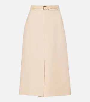 Valentino Garavani Crepe Couture Midi Skirt - Beige