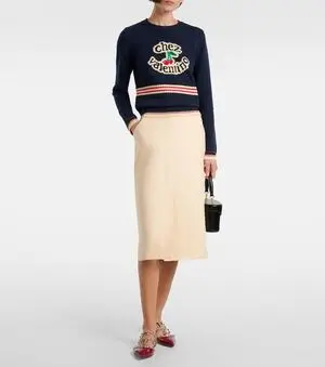 Valentino Garavani Crepe Couture Midi Skirt