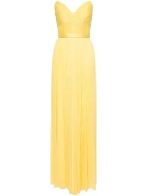 CRISTALLINI Pandora Pleated Silk Dress