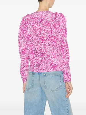 Isabel Marant Étoile Zarga Abstract-print Blouse - Pink