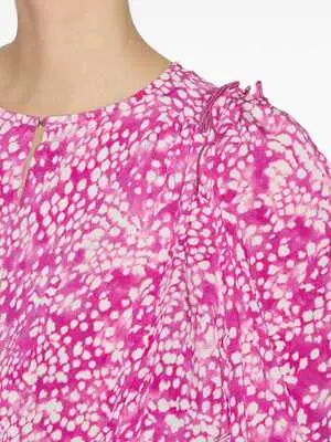 Isabel Marant Étoile Zarga Abstract-print Blouse - Pink