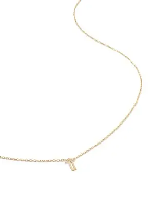 Monica Vinader 14kt Yellow Initial T Necklace - Gold