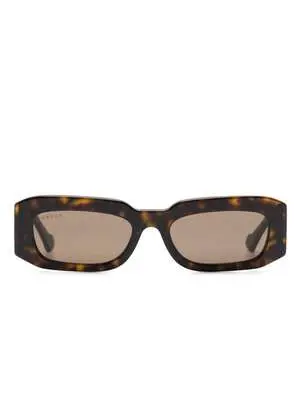 Gucci Rectangle-frame Sunglasses - Brown
