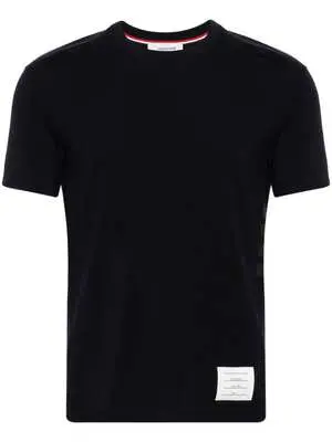 Thom Browne Stripe-detailing Wool T-shirt - Blue