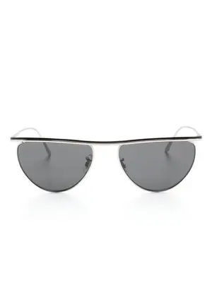 Oliver Spencer Geometric-frame Sunglasses - Silver