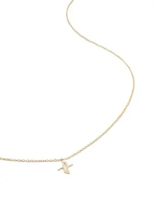 Monica Vinader 14kt Yellow Initial X Necklace - Gold