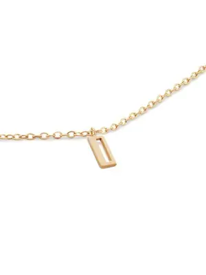 Monica Vinader 14kt Yellow Initial I Necklace - Gold