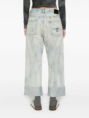 R13 Cuffed Boyfriend Jeans