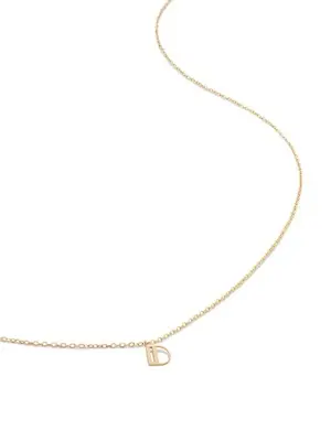 Monica Vinader 14kt Yellow Initial D Necklace - Gold