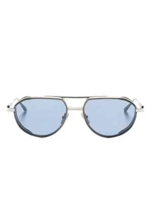 AKONI Skyracer Pilot-frame Sunglasses - Silver