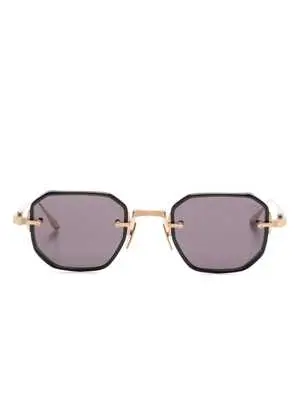 AKONI Geometric-frame Sunglasses - Gold