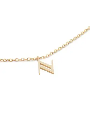 Monica Vinader 14kt Yellow Initial Necklace - Gold