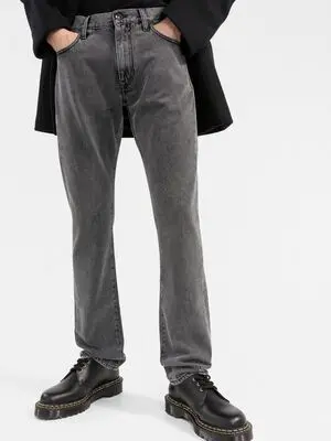 Off-White Faded Straight-leg Jeans
