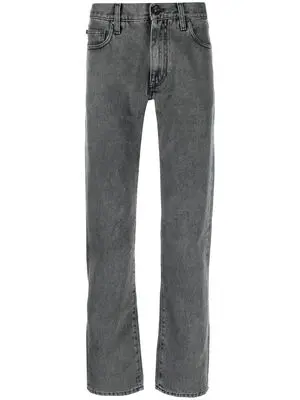 Off-White Faded Straight-leg Jeans