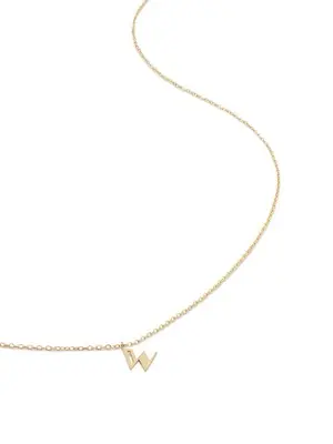 Monica Vinader Monica Vinader 14kt Yellow Gold Initial Pendant Necklace Gold