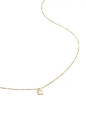 Monica Vinader 14kt Yellow Initial Q Necklace - Gold
