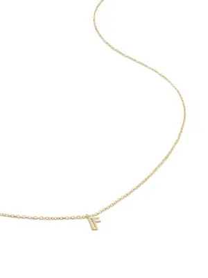Monica Vinader 14kt Yellow Initial F Necklace - Gold