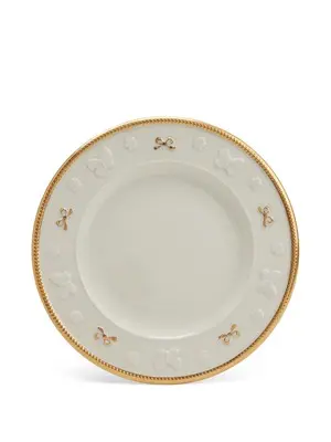 VILLARI Porcelain Engraved-butterfly Dessert Plate - White