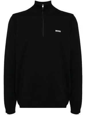 BOSS Logo-appliqué Sweatshirt - Black