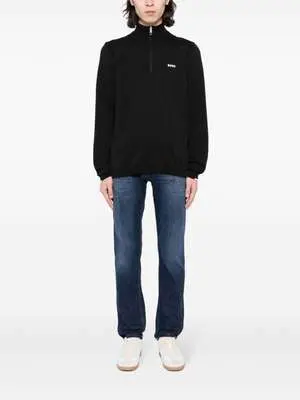 BOSS Logo-appliqué Sweatshirt - Black