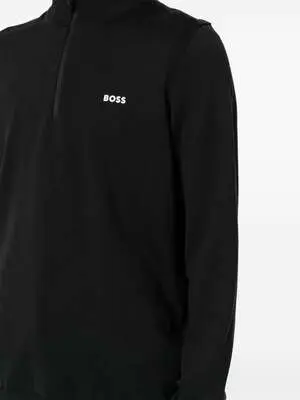 BOSS Logo-appliqué Sweatshirt - Black
