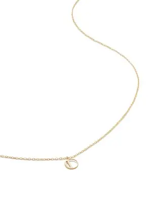Monica Vinader 14kt Yellow Initial 'o' Pendant Necklace - Gold