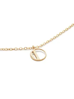 Monica Vinader 14kt Yellow Initial 'o' Pendant Necklace - Gold