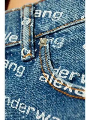 Alexander Wang Logo Straight-leg Trousers - Blue