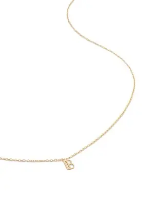 Monica Vinader 14kt Yellow Initial 'b' Necklace - Gold