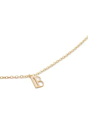 Monica Vinader 14kt Yellow Initial 'b' Necklace - Gold