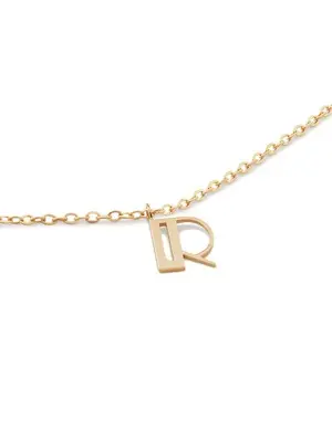 Monica Vinader 14kt Yellow Initial 'r' Necklace