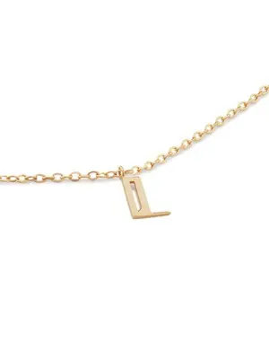 Monica Vinader 14kt Yellow Initial L Necklace - Gold