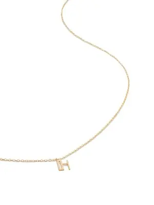 Monica Vinader 14kt Yellow Initial Necklace - Gold