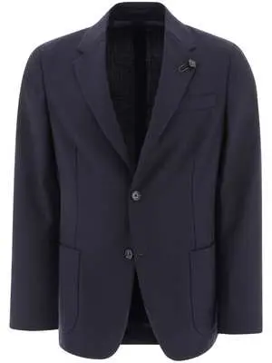 LARDINI English Vents Single-breasted Blazer - Blue