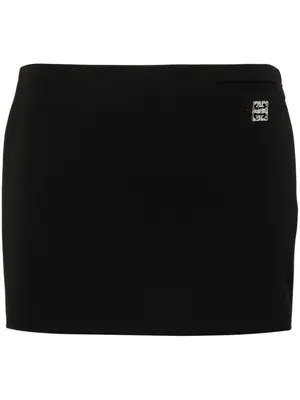 Givenchy 4g-plaque Wool Miniskirt