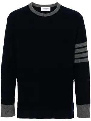 Thom Browne 4-bar Stripe Wool Jumper - Blue