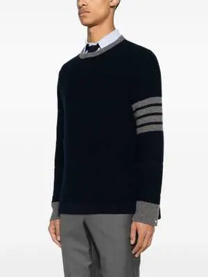 Thom Browne 4-bar Stripe Wool Jumper - Blue