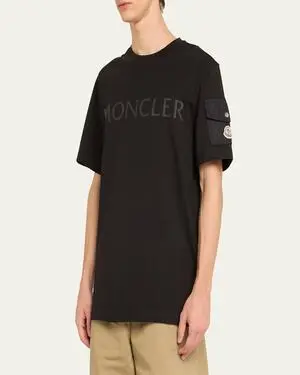Moncler Laminated Logo T-shirt - Black