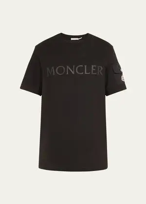 Moncler Laminated Logo T-shirt - Black