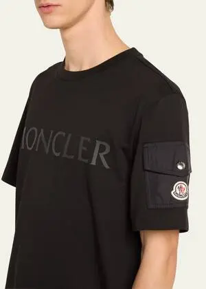 Moncler Laminated Logo T-shirt - Black