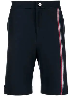Thom Browne Rwb Stripe Bermuda Shorts - Blue