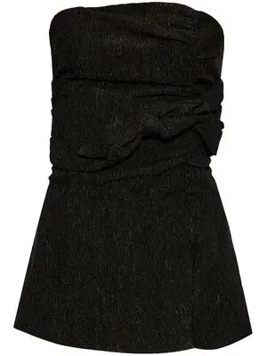GANNI Knot-detailing Strapless Top