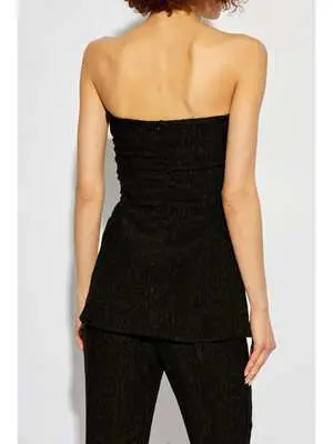 GANNI Knot-detailing Strapless Top