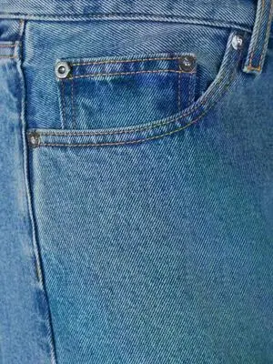 Off-White Diag-stripe Print Slim Fit Jeans - Blue