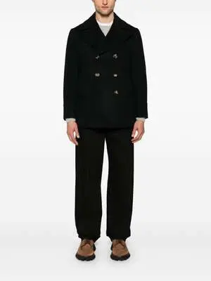 Brunello Cucinelli Notched-lapels Felted Pea Coat
